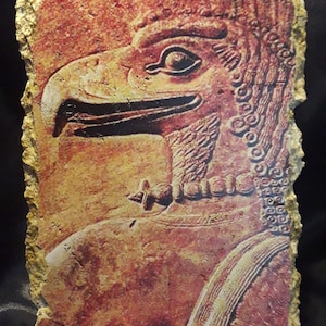 Eagle Headed Deity, Nisroch, Assyrian Art and Mythology, Fresco (VISUAL ...