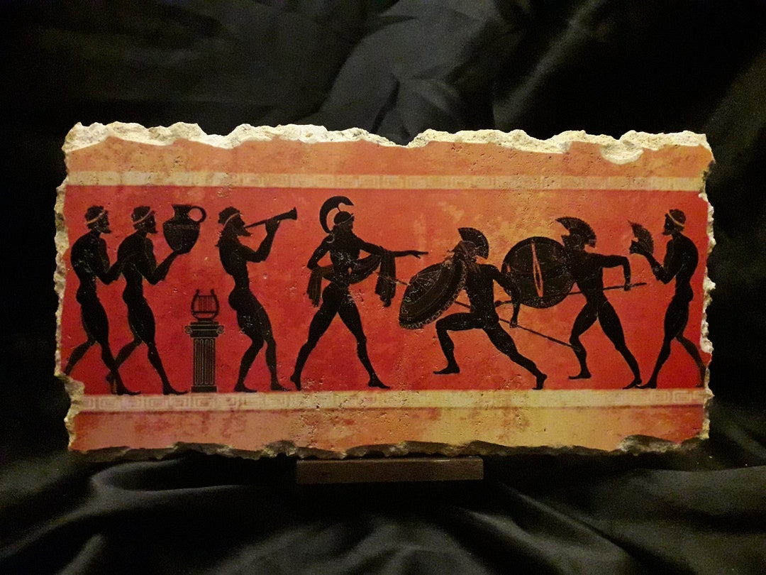 The Trojan sparta-achaeans War Greek Mythology Fresco - Etsy