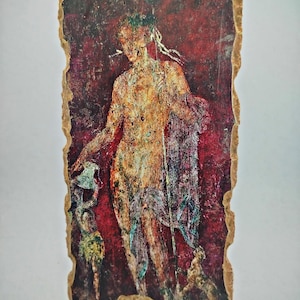 Dionysus, Satyr, and Panther, Olympian God, Italian Art, Fresco - Etsy