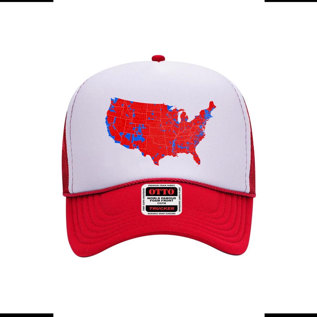 USA Election Map Trucker Hat, Trump 2024 Election Map Hat | MAGA ...