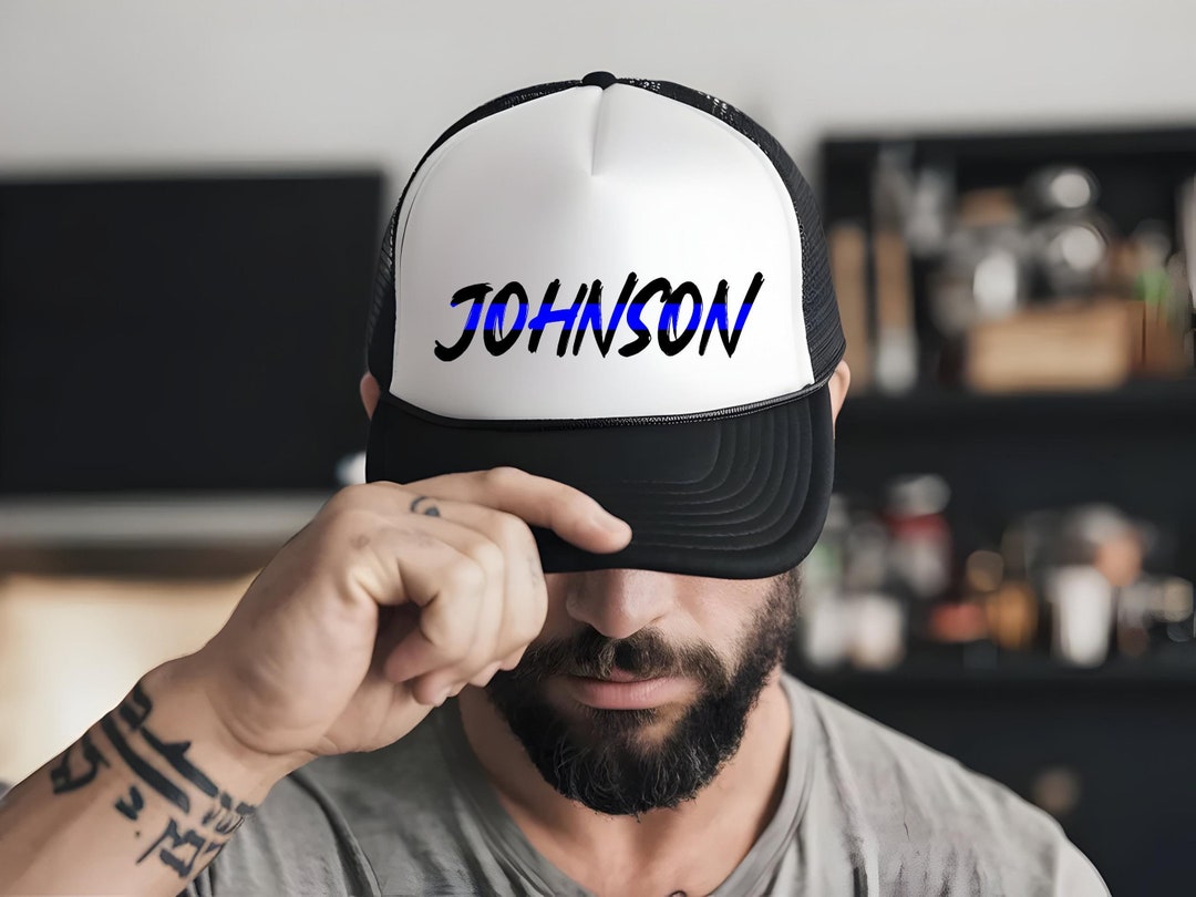 Customized Thin Line Hat, Custom Name Thin Blue Line, Law Enforcement ...