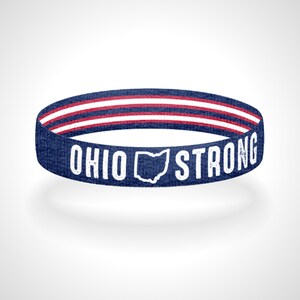 Ohio Strong Reversible Wristband Bracelet Show off Your Love for Ohio ...