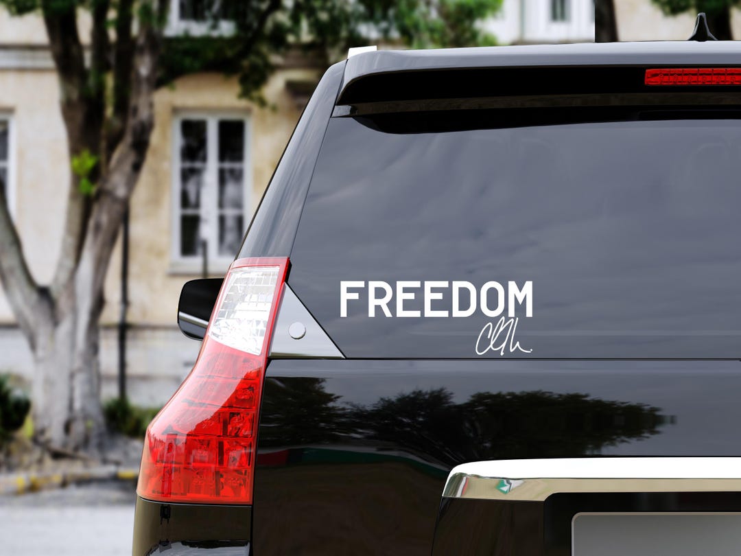 Freedom Car Decal, Charlie Kirk Signature Decal, Conservative Decal ...