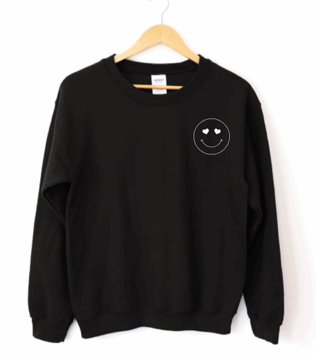 Smiley Face Hoodie, Heart Smiley Hoodie, Smiley Face Sweatshirt, Wink ...