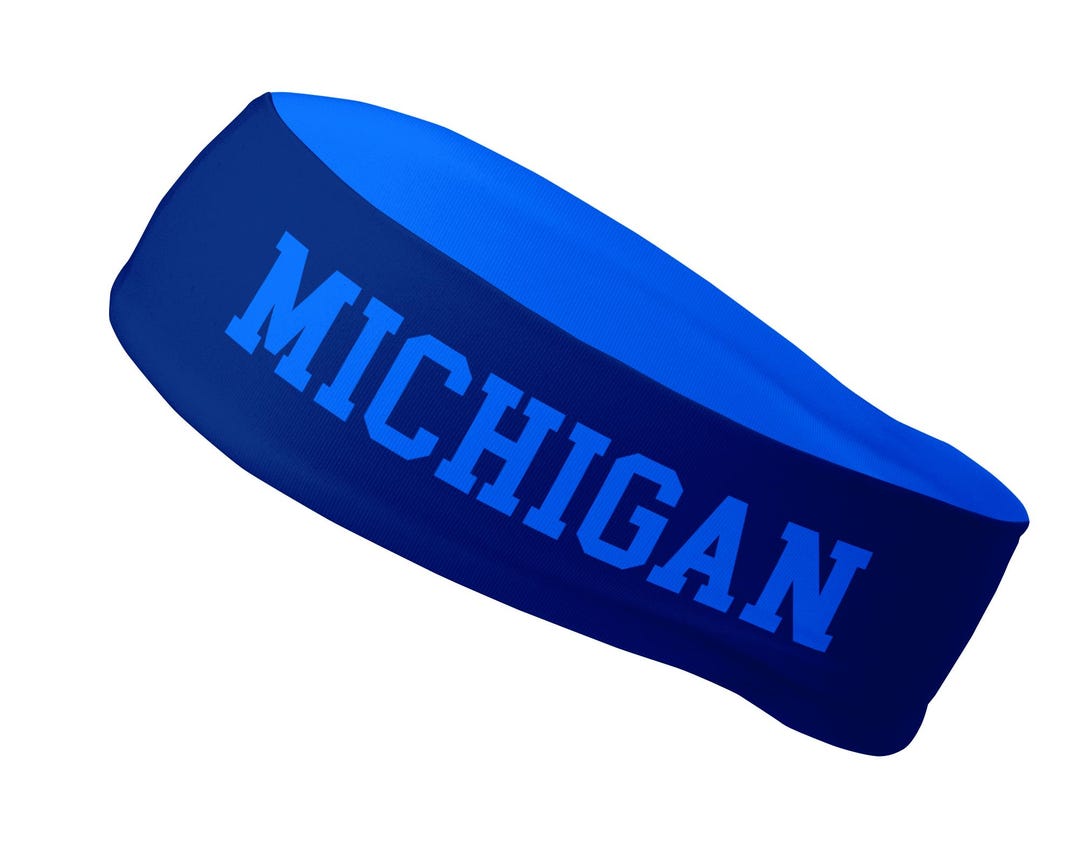 Reversible Custom Colors State of Michigan Headband, Athletic Headband ...