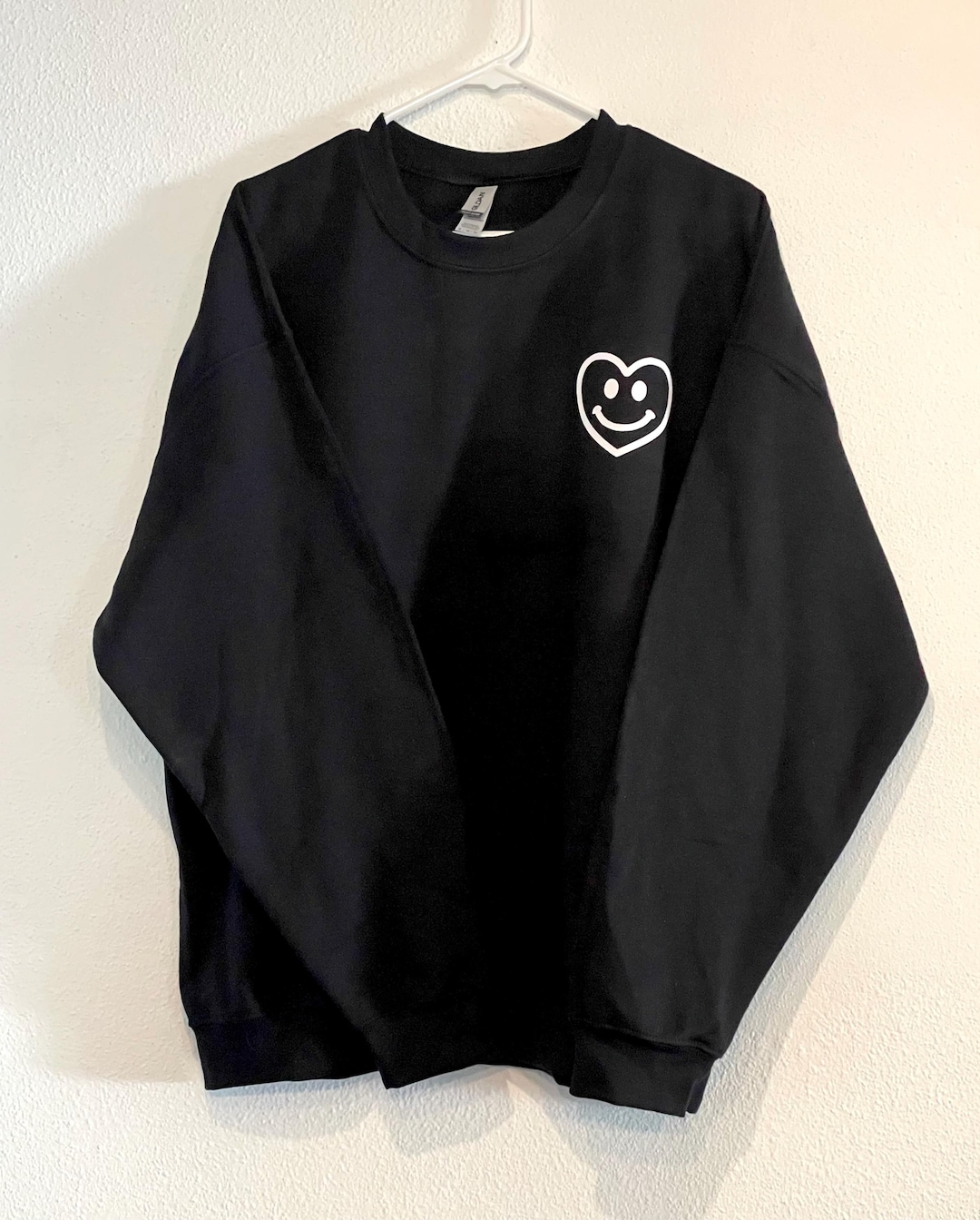 Smiley Face Hoodie, Heart Smiley Hoodie, Wink Face Sweatshirt, Smiley ...