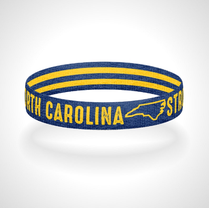 North Carolina Strong Reversible Wristband Bracelet Show off - Etsy