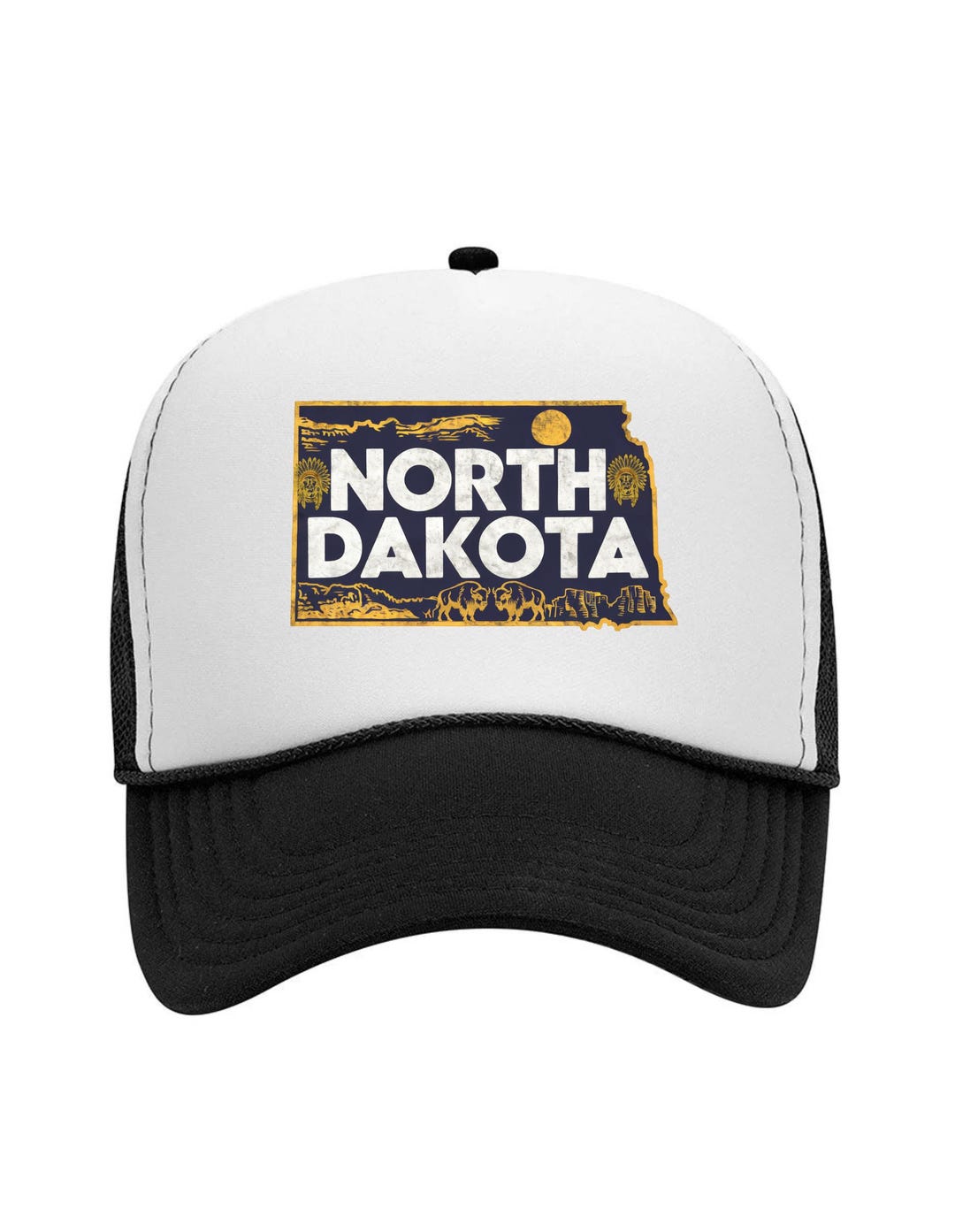 Vintage Style North Dakota Hat, High Profile Otto Hat, State of North ...