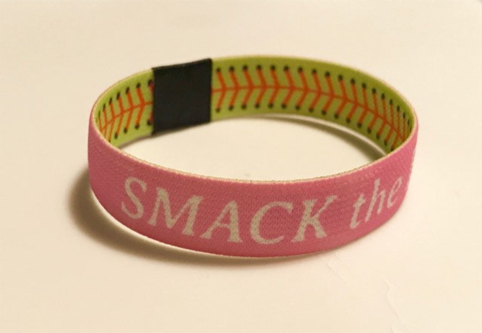 Reversible Custom Baseball Wristband Bracelet Hit Hard Run - Etsy