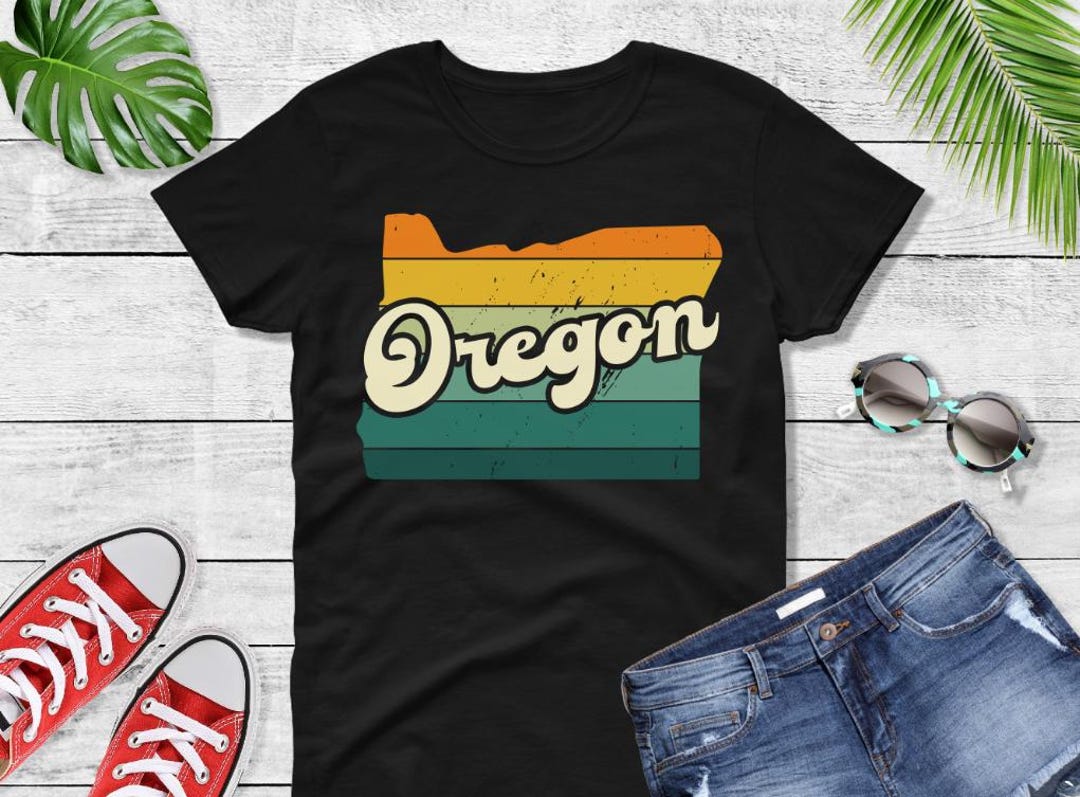 Retro Oregon Tee, Vintage State Graphic, Comfort Colors Shirt - Etsy