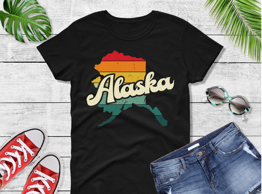 Comfort Colors Alaska Retro Graphic Tee, Vintage Unisex T-shirt - Etsy