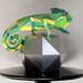 Chameleon Papercraft Sculpture, Printable 3D Puzzle, Papercraft Pdf ...