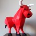 Bull Papercraft Sculpture, Printable 3D Puzzle, Papercraft Pdf Template ...