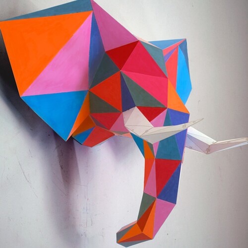 Elephant 3D Papercraft Sculpture Craft Kit for Adults Puzzle - Etsy