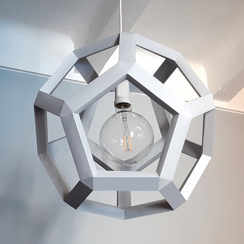 Origami Paper Lamp Shade Printable Lampshade Papercraft Pdf - Etsy