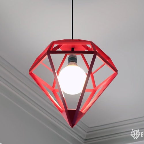 Paper Lamp Shade Printable Lampshade Template MOD Papercraft | Etsy