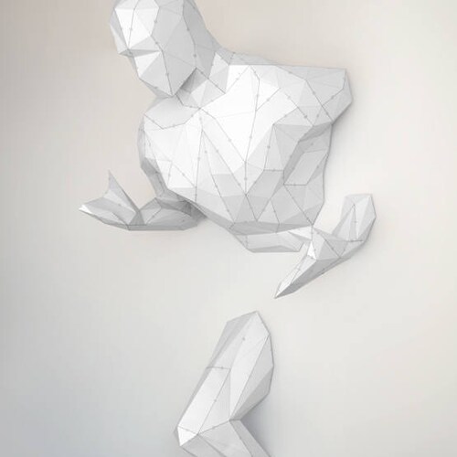 Hugging Man Papercraft Sculpture Printable 3D Puzzle - Etsy