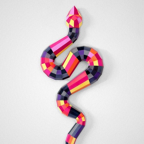 Lizard Papercraft Sculpture Printable 3D Puzzle Papercraft | Etsy