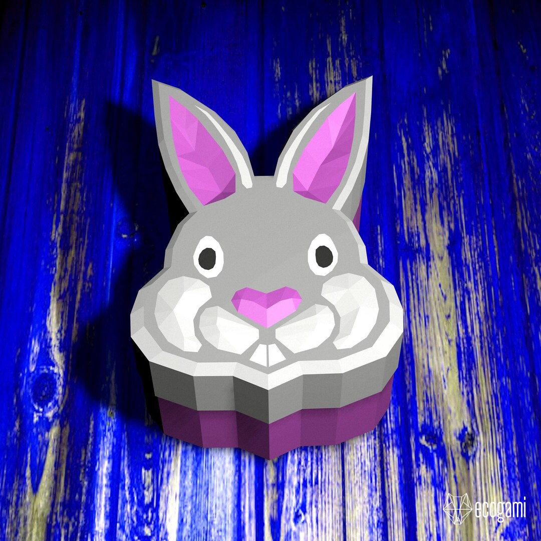 BUNNY BOX PAPERCRAFT | Diy Bunny Box | Pdf Bunny Box Template ...