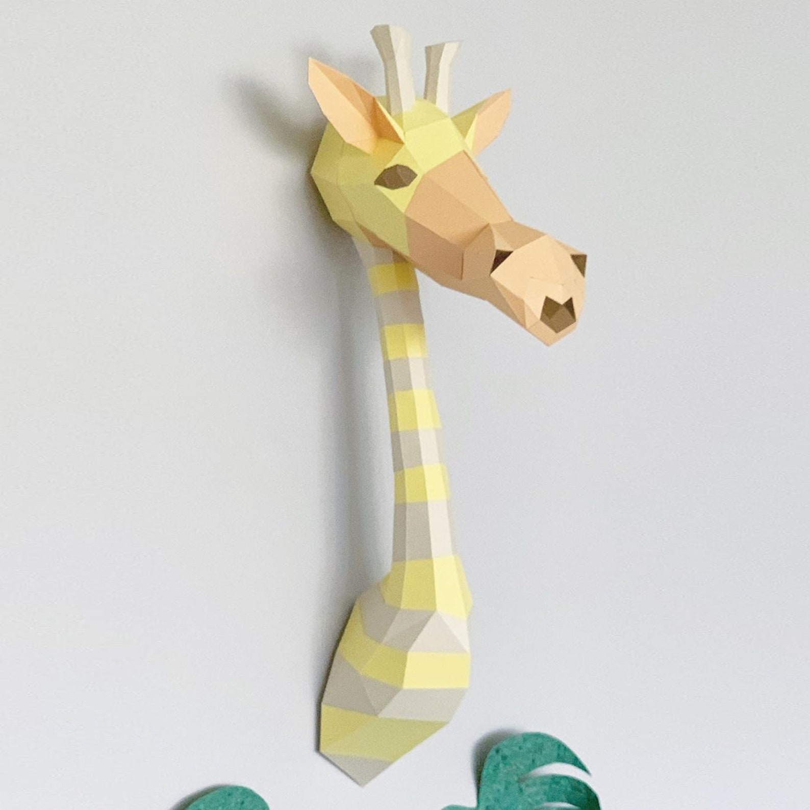 Giraffe Trophy Papercraft Sculpture Printable 3D Puzzle | Etsy