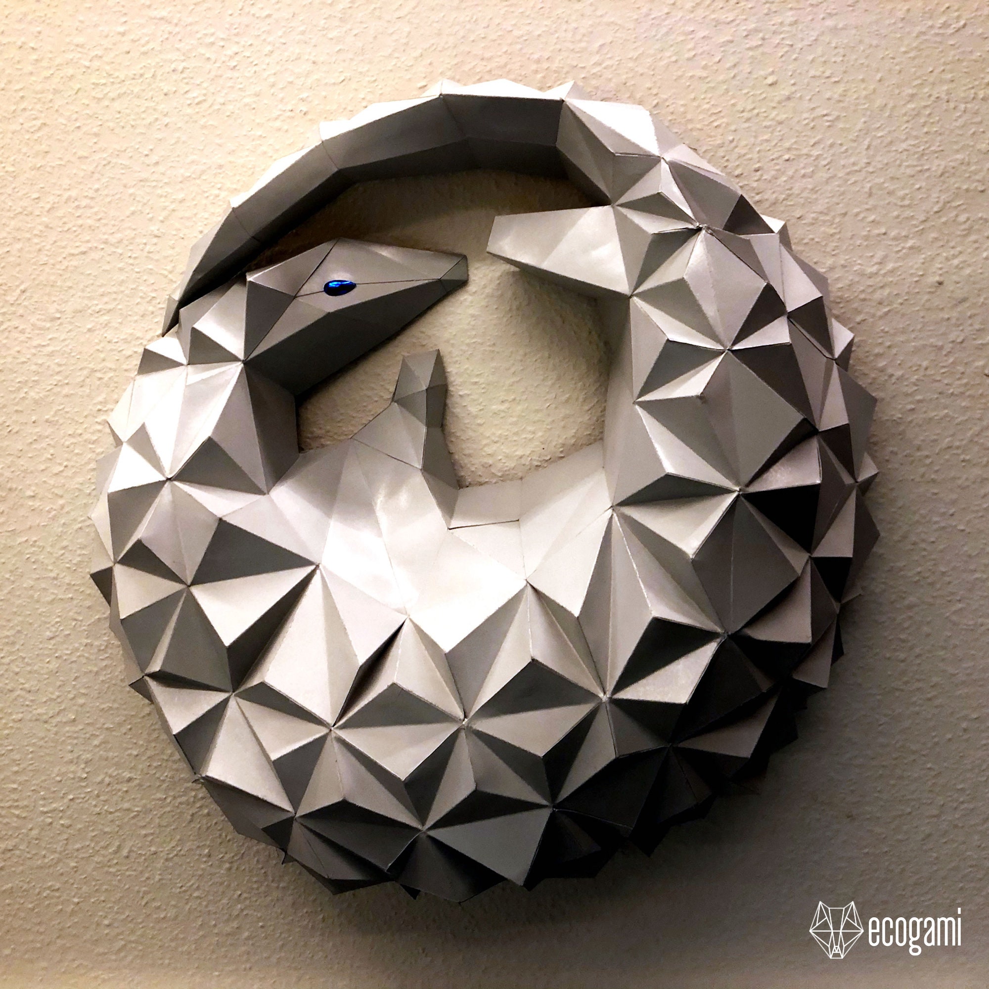 Pangolin Papercraft PDF, DIY Animal Wall Decor, Low Poly 3D Printable ...