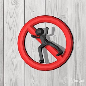 Road Sign Papercraft PDF, DIY Home Decor, Low Poly 3D Printable ...
