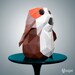 Porg Papercraft PDF, DIY Sci Fi Creature Decor, Low Poly 3D Printable ...