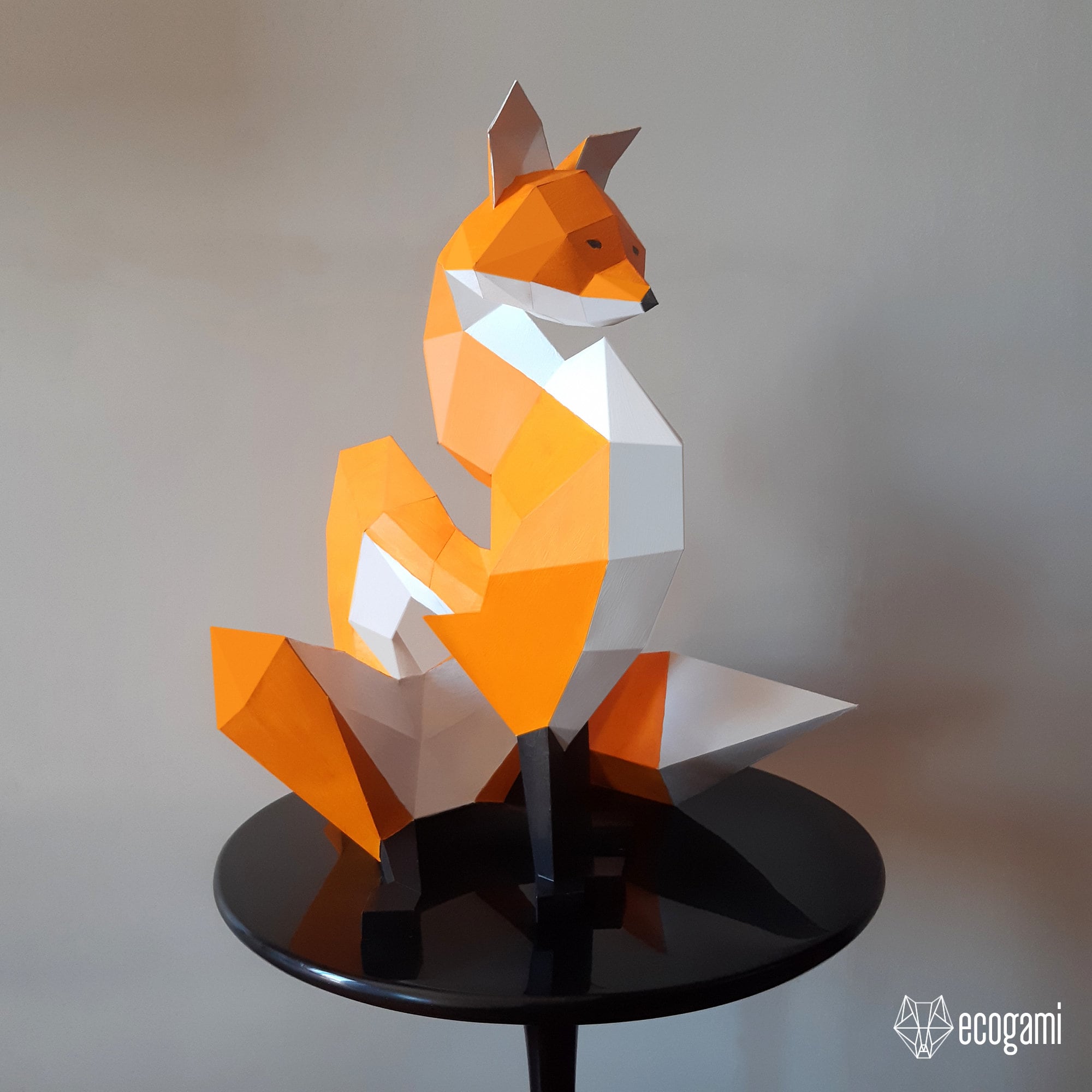 Fox Papercraft Sculpture Printable 3D Puzzle Papercraft Pdf | Etsy