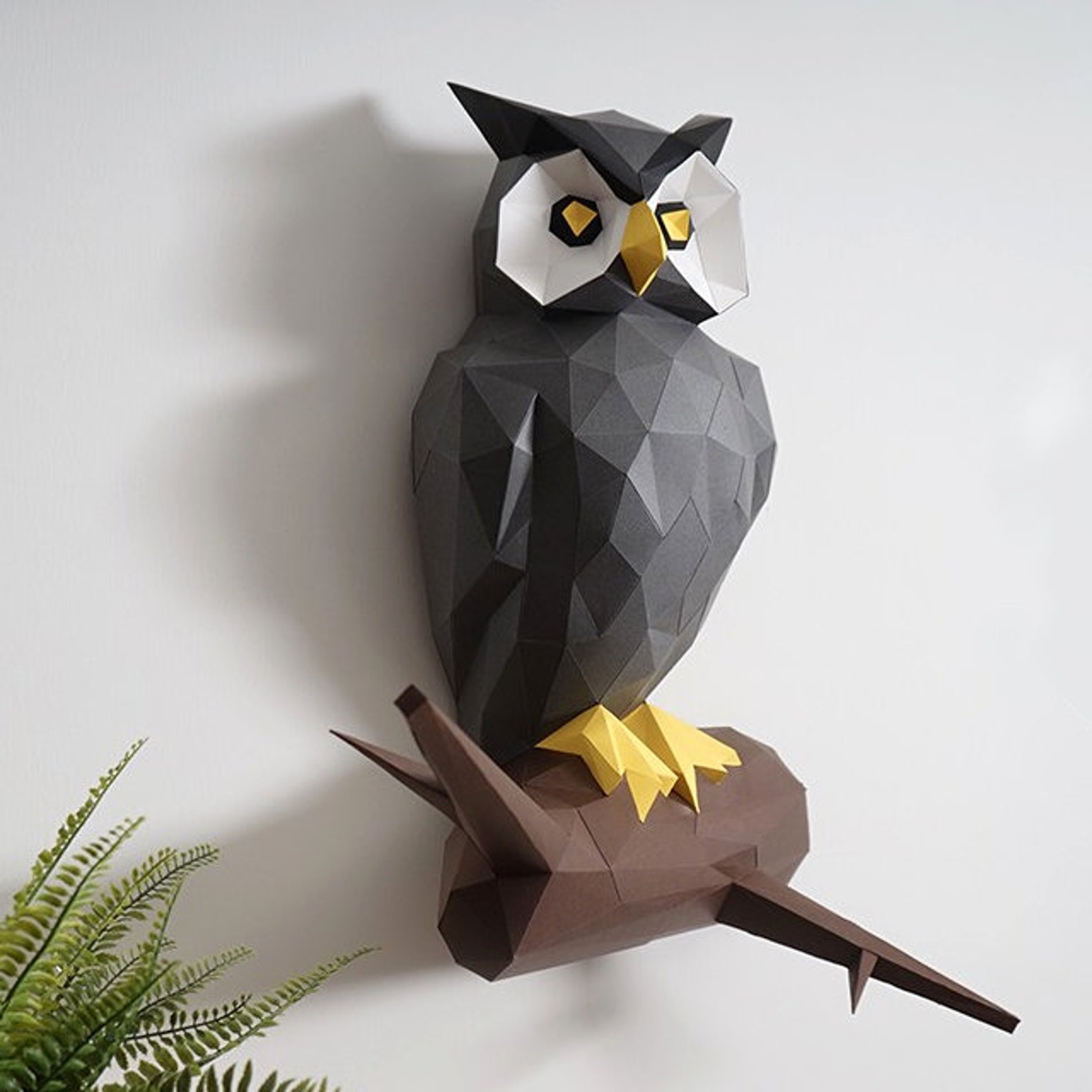 Owl papercraft sculpture printable 3D puzzle papercraft Pdf | Etsy
