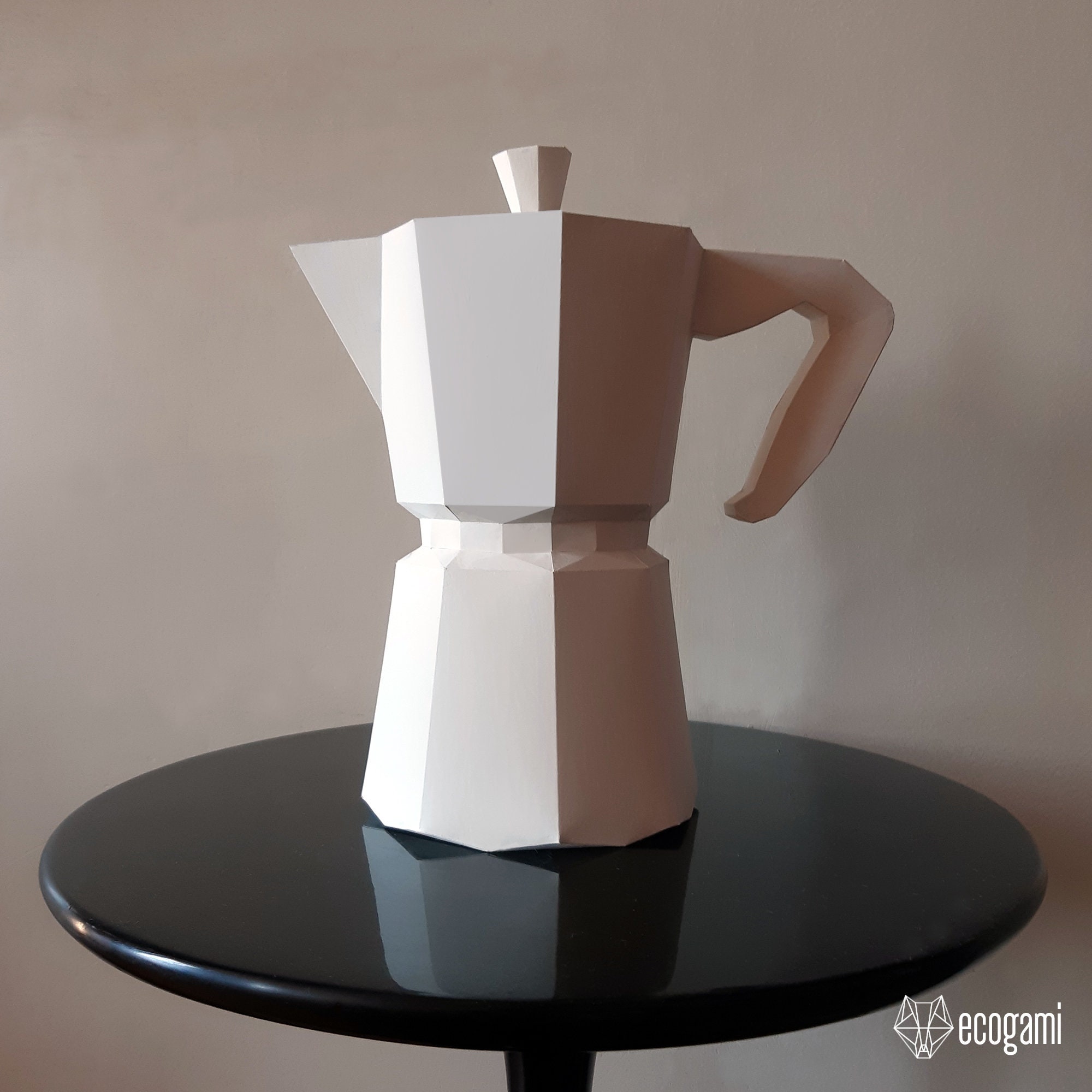 Moka Pot Italian Coffee Maker Papercraft Sculpture Printable - Etsy