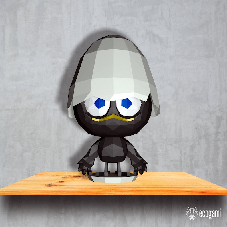 Calimero the Black Chicken Papercraft Sculpture Printable 3D - Etsy