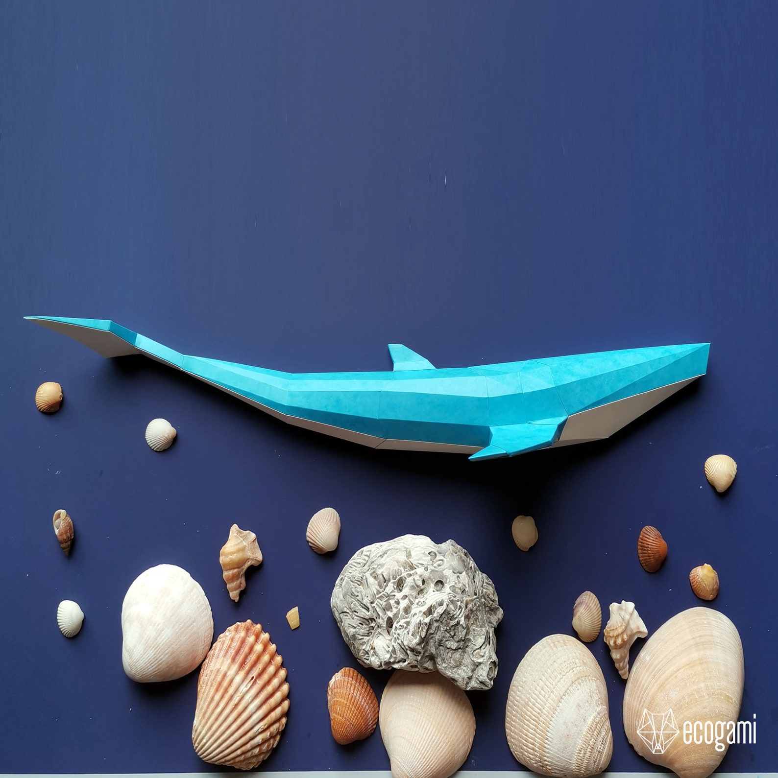 Blue Whale Papercraft Sculpture, Printable 3D Puzzle, Papercraft Pdf ...