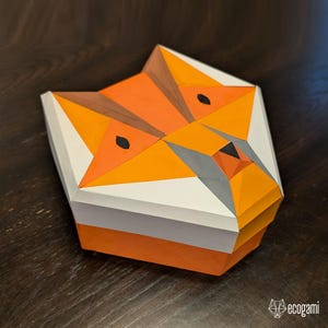 FOX BOX PAPERCRAFT | Diy Fox Box | Pdf Fox Box Template | Printable Fox ...