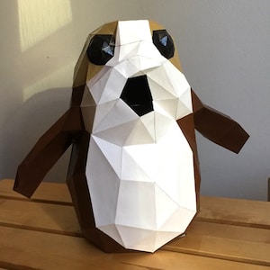 Star Wars Porg Papercraft Sculpture, Printable 3D Puzzle, Papercraft ...