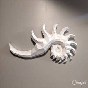 Conch Seashell Papercraft Sculpture, Printable 3D Wall Art, Papercraft ...