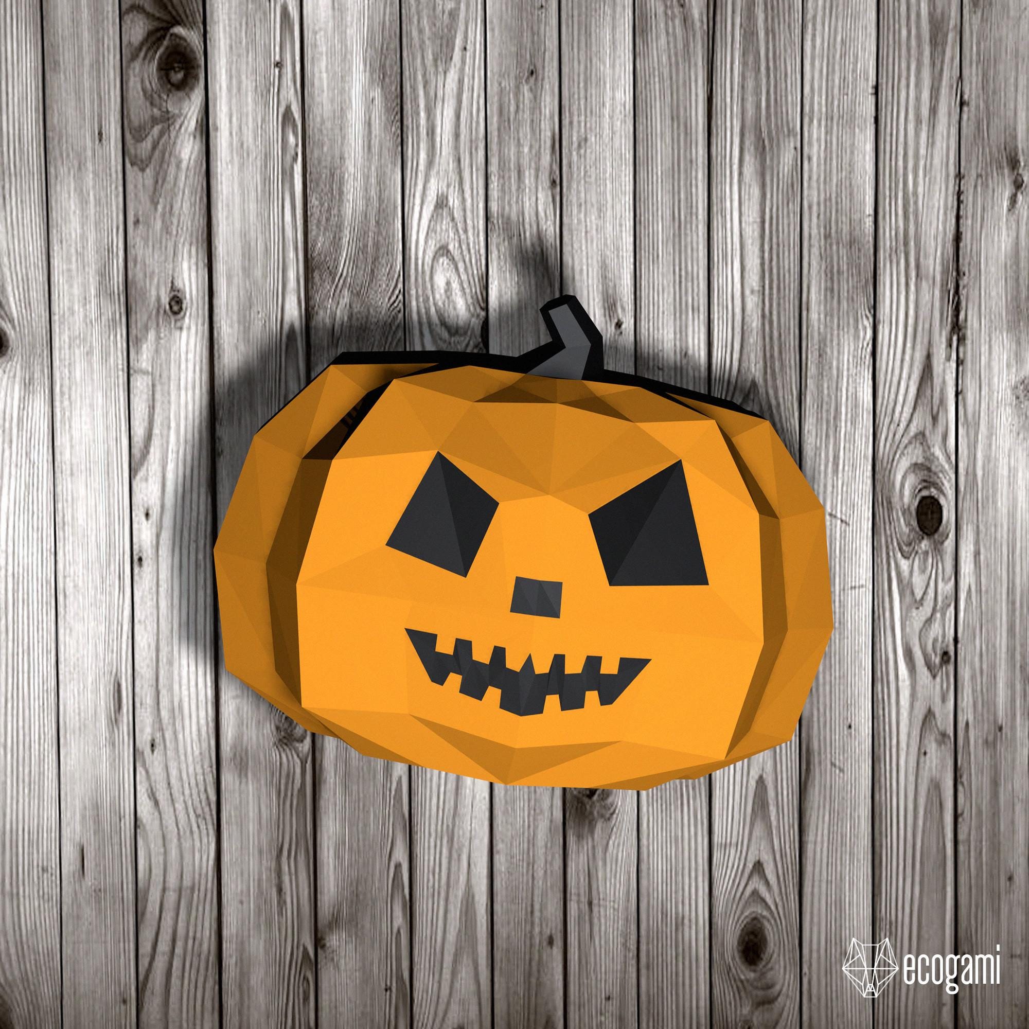 PUMPKIN BOX PAPERCRAFT | Diy Halloween Box | Pdf Pumpkin Box Template ...