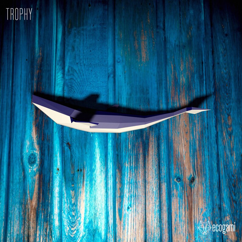 Blue Whale Papercraft Sculpture, Printable 3D Puzzle, Papercraft Pdf ...