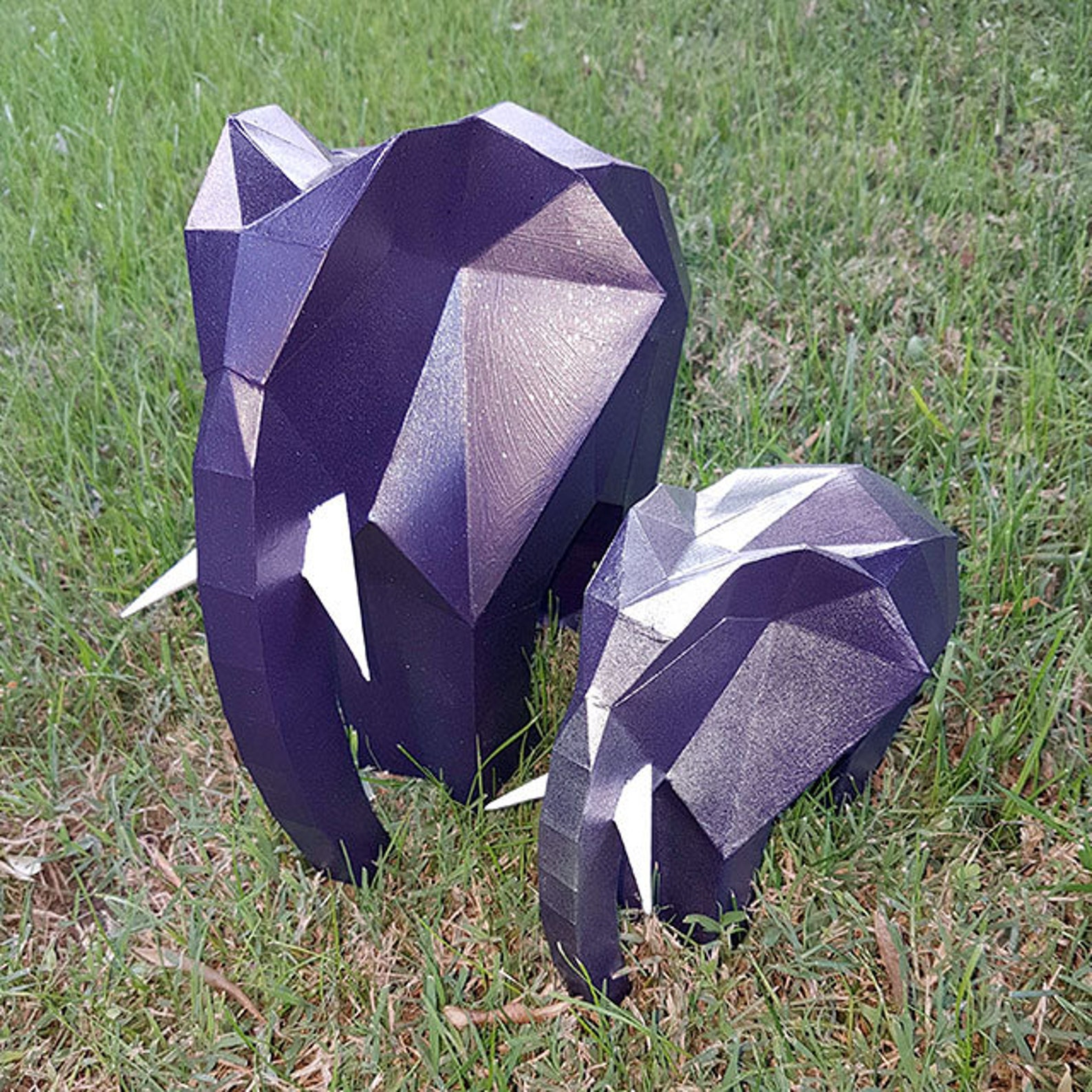 Elephant Papercraft Sculpture Printable 3D Puzzle Papercraft | Etsy