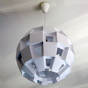 Paper Lamp Shade, Printable Lampshade Template MOD, Papercraft Pdf ...