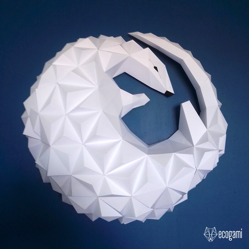 Pangolin Papercraft Sculpture Printable 3D Puzzle Papercraft - Etsy