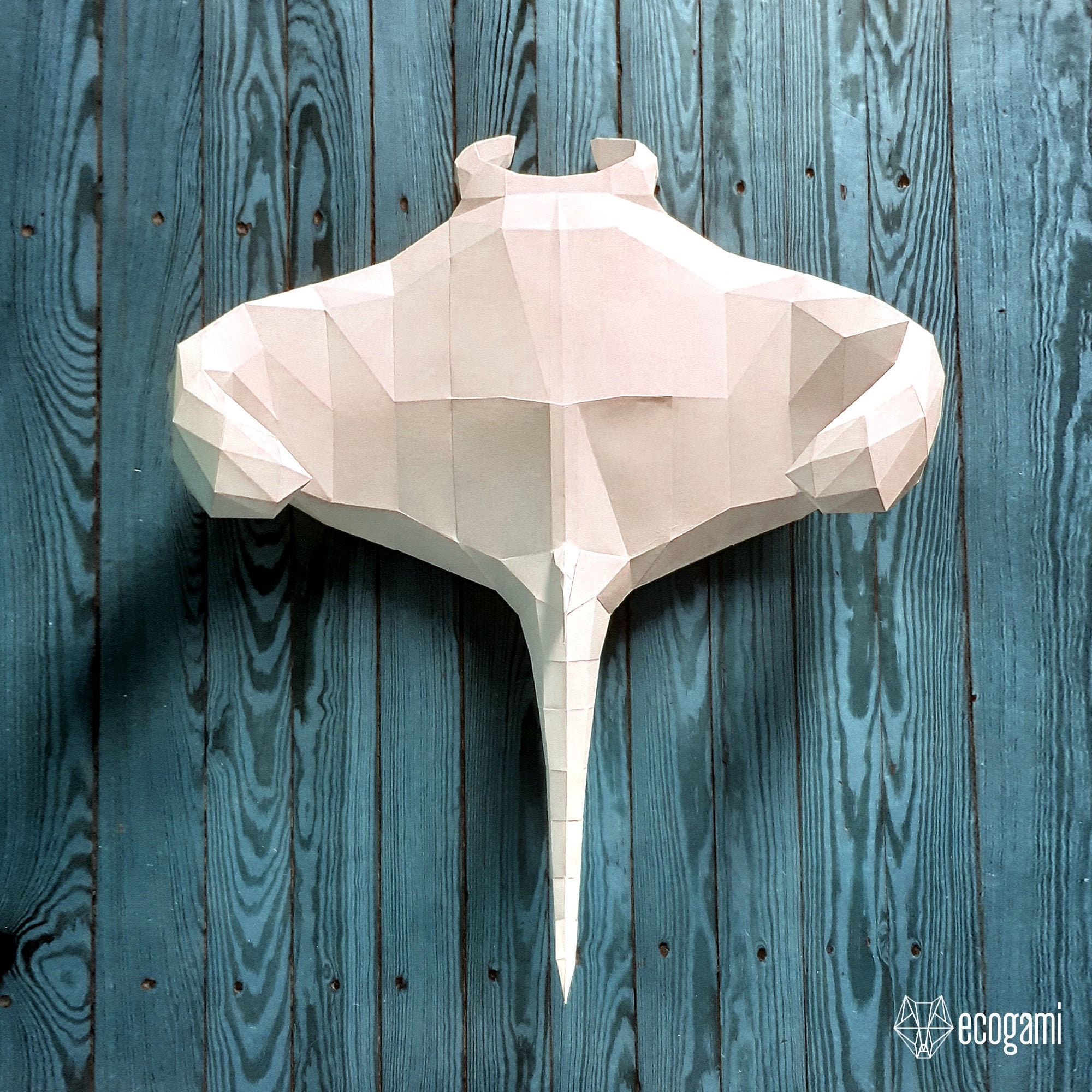 Manta Ray Papercraft Sculpture Printable 3D Puzzle - Etsy Canada