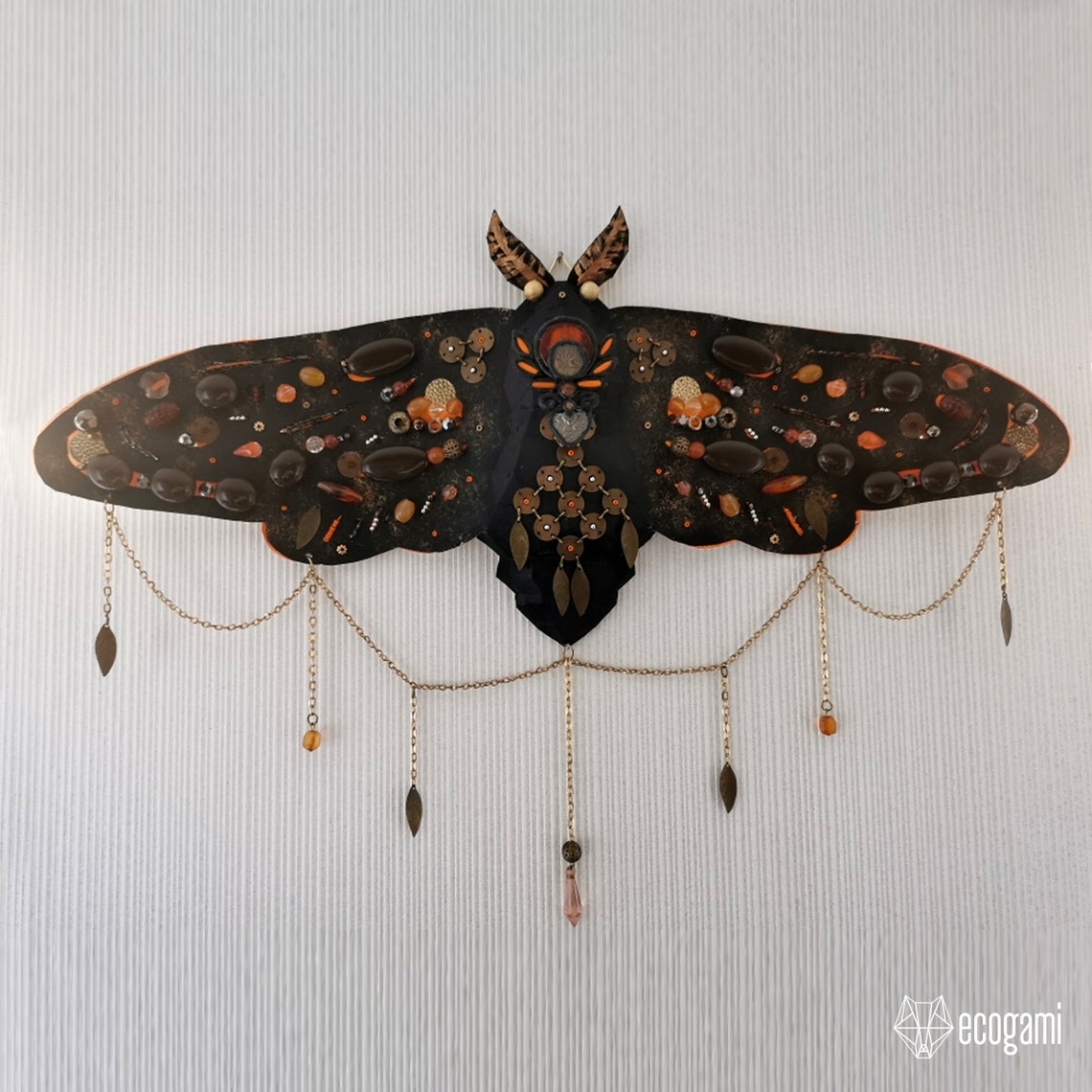 Moth Papercraft Sculpture Printable 3D Puzzle Papercraft Pdf - Etsy