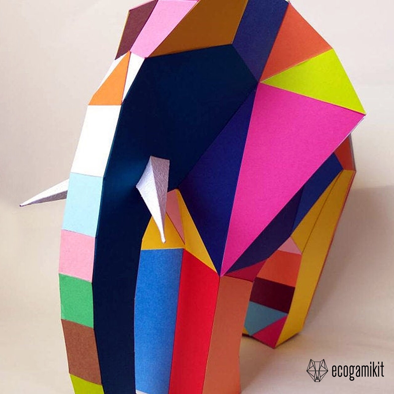 Elephant 3D Papercraft Sculpture Craft Kit for Adults Puzzle - Etsy