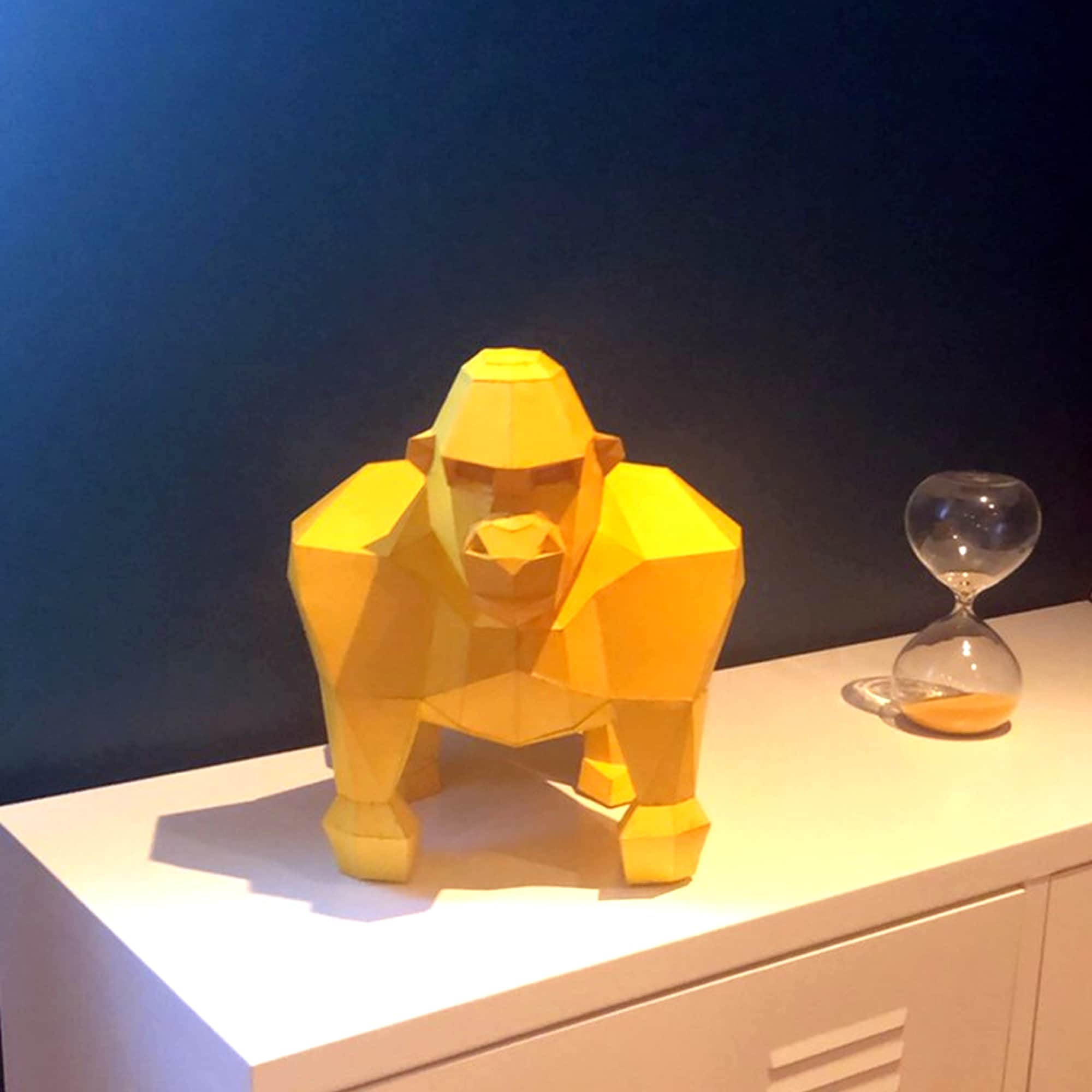 Gorilla Papercraft Sculpture Printable 3D Puzzle Papercraft - Etsy