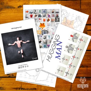 Hugging Man Papercraft Sculpture, Printable 3D Puzzle, Papercraft Pdf ...