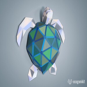 Sea Turtle Sculpture Papercraft 3D, Craft Kit for Adults, Puzzle to ...
