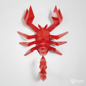 Scorpion Papercraft Sculpture, Printable 3D Puzzle, Papercraft Pdf ...