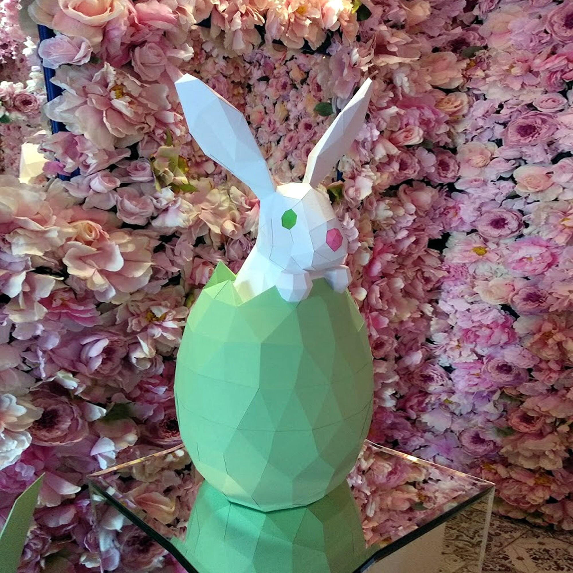 Easter Rabbit Egg Papercraft Sculpture Printable 3D Puzzle - Etsy