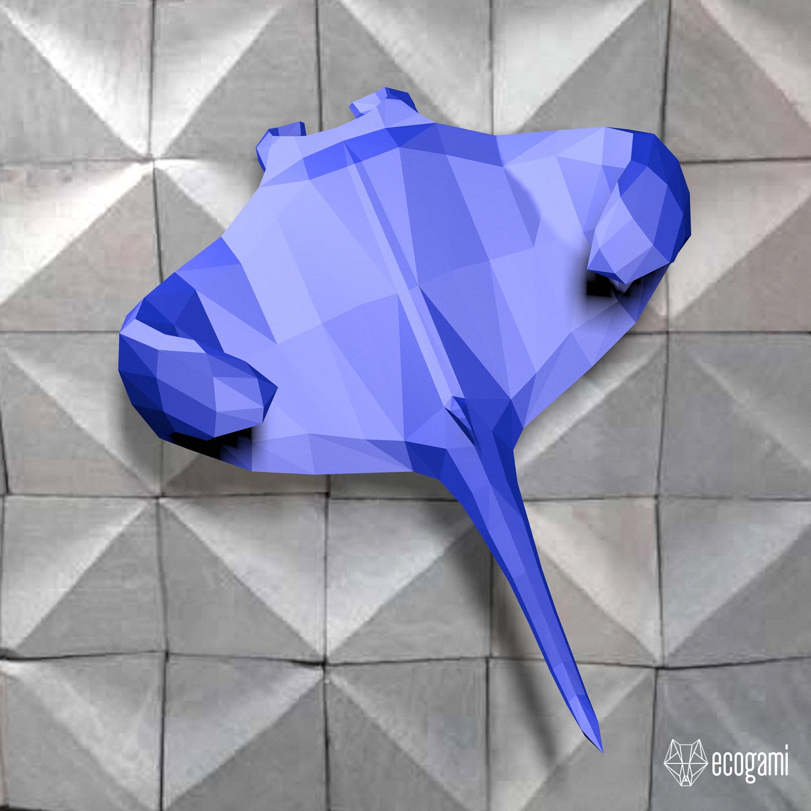 Manta Ray Papercraft Sculpture Printable 3D Puzzle - Etsy