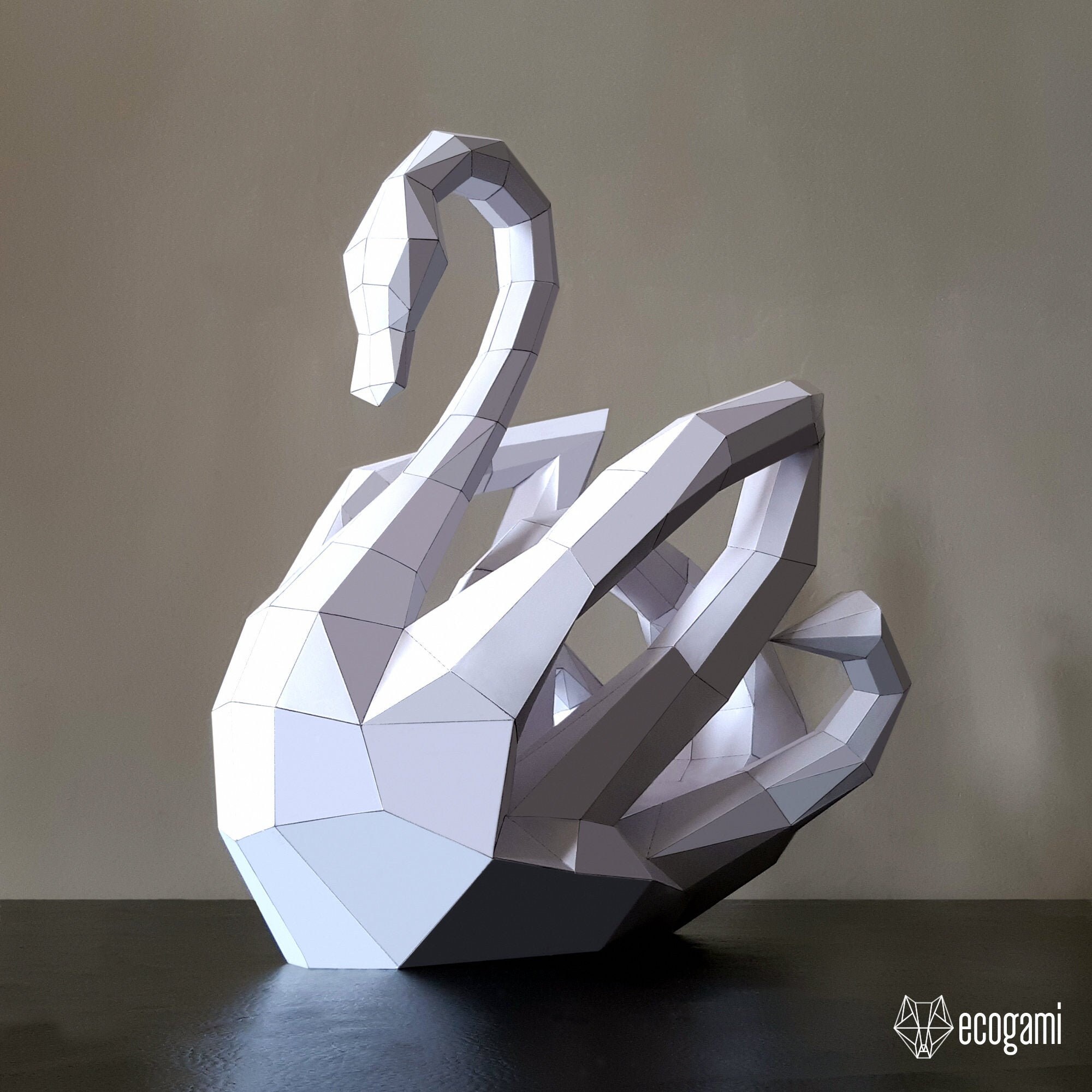 Swan Papercraft Sculpture Printable 3D Puzzle Papercraft Pdf - Etsy